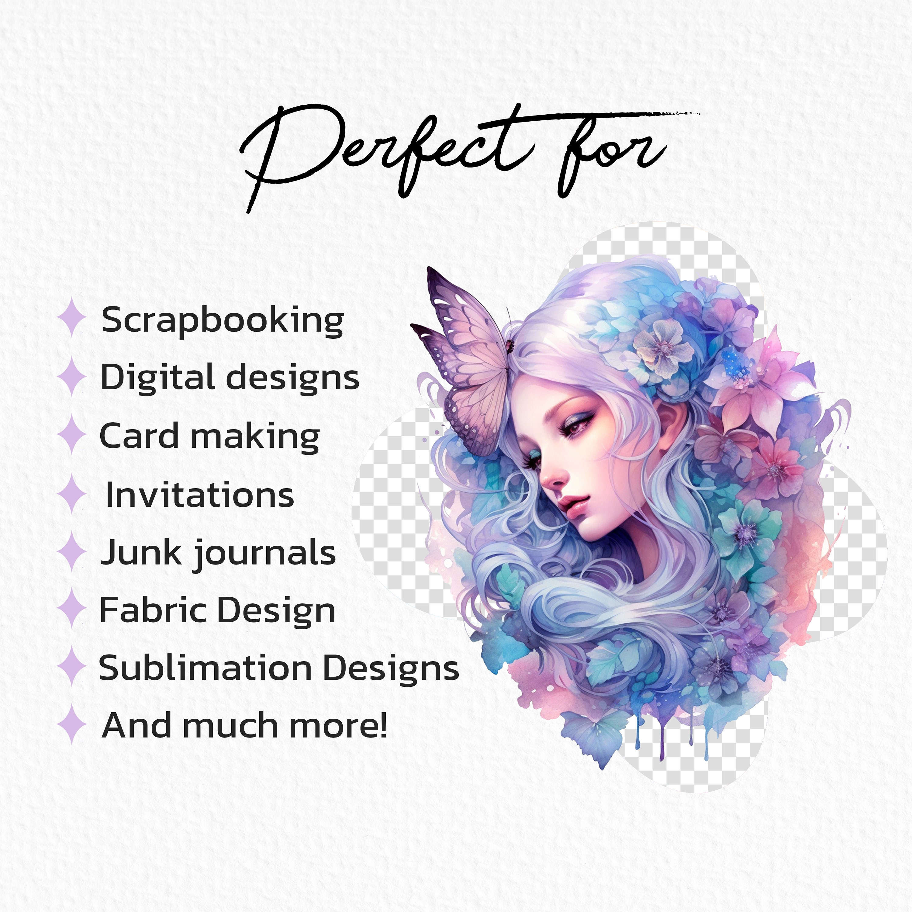 15 Watercolor Fairies Clipart, Fairytale Bundle PNG, Book Art, Magical ...