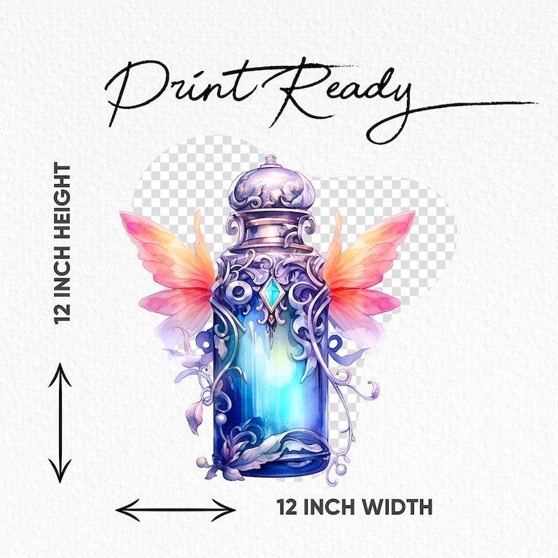25 Luxury Fairy Potions Clipart, Watercolor Potions, Fantasy Magic ...