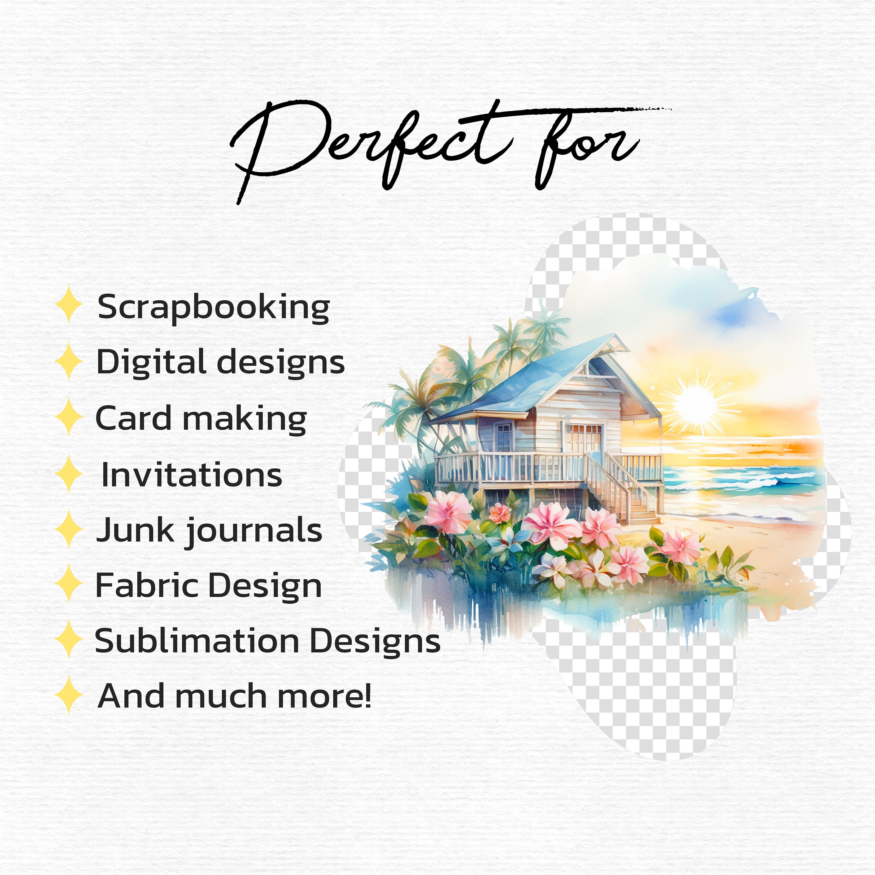 25 Watercolor Beach House Clipart Ocean Seascape Cottage - Etsy