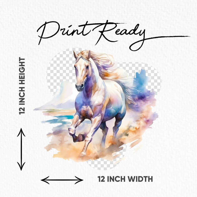 20 Watercolor Horses Clipart Horse PNG Horse Wall Art Horse - Etsy