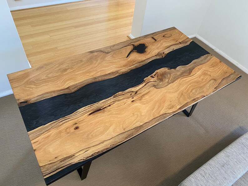 Marri Timber River Resin Dining Table (8 Seater) - Etsy Australia