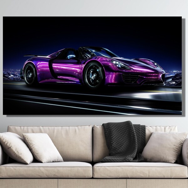 Neon Porsche 911 - Etsy