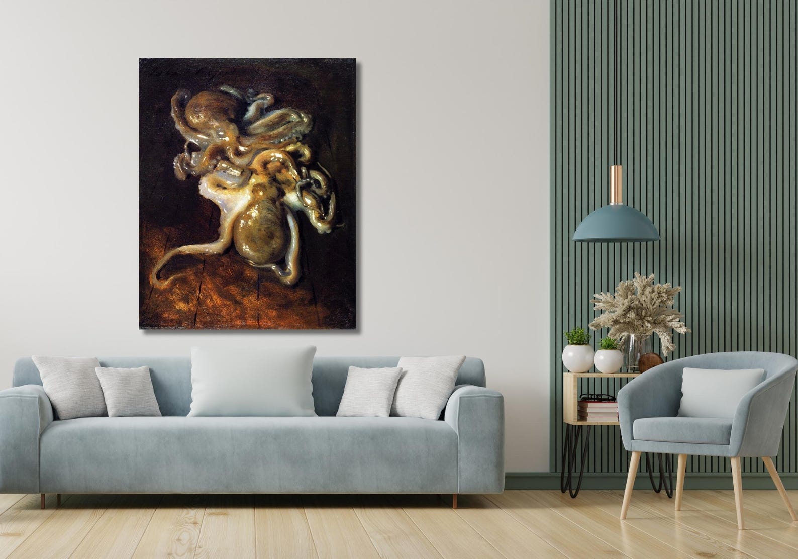 Two Octopi by John Singer Oil Painting Prints, John Singer Artwork ...