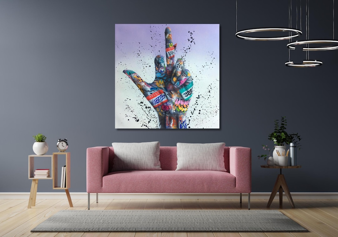 Graffiti Middle Finger Posters, Graffiti Middle Finger Canvas, Graffiti ...