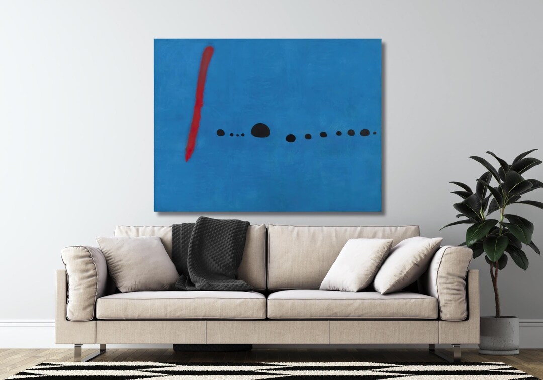 Joan Miro Blue II Oil Painting Print, Joan Miro Exhibition Print, Joan ...