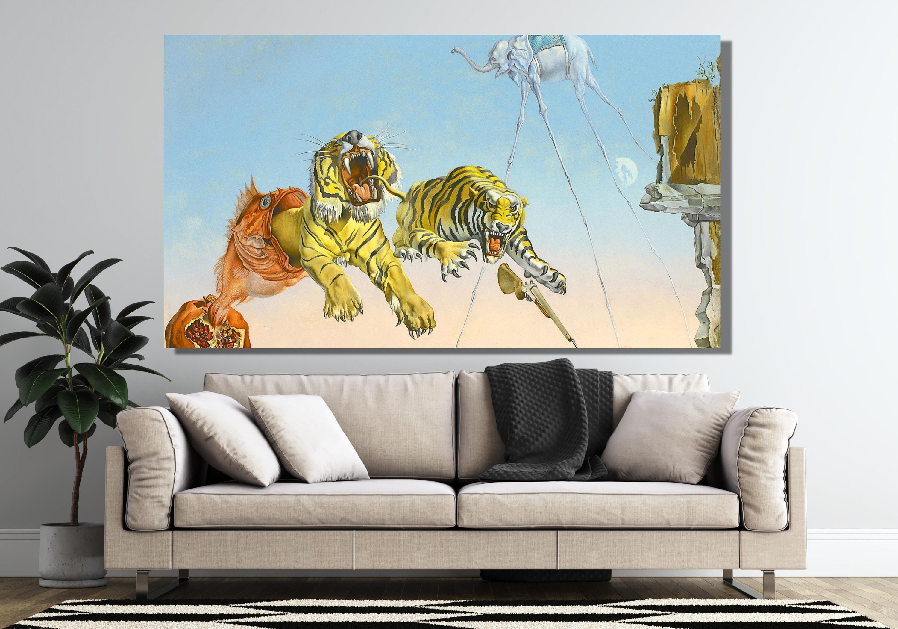 Salvador Dali Hintergrundbild Tiger Salvador Dali Tiger Art Print,