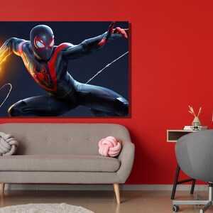 Spiderman Poster Prnt, Spiderman Canvas, Spiderman Wall Art, Spiderman ...