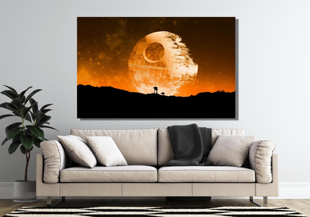 Starwars Poster Death Star Print Poster Wall Art,star Wars Print Art ...