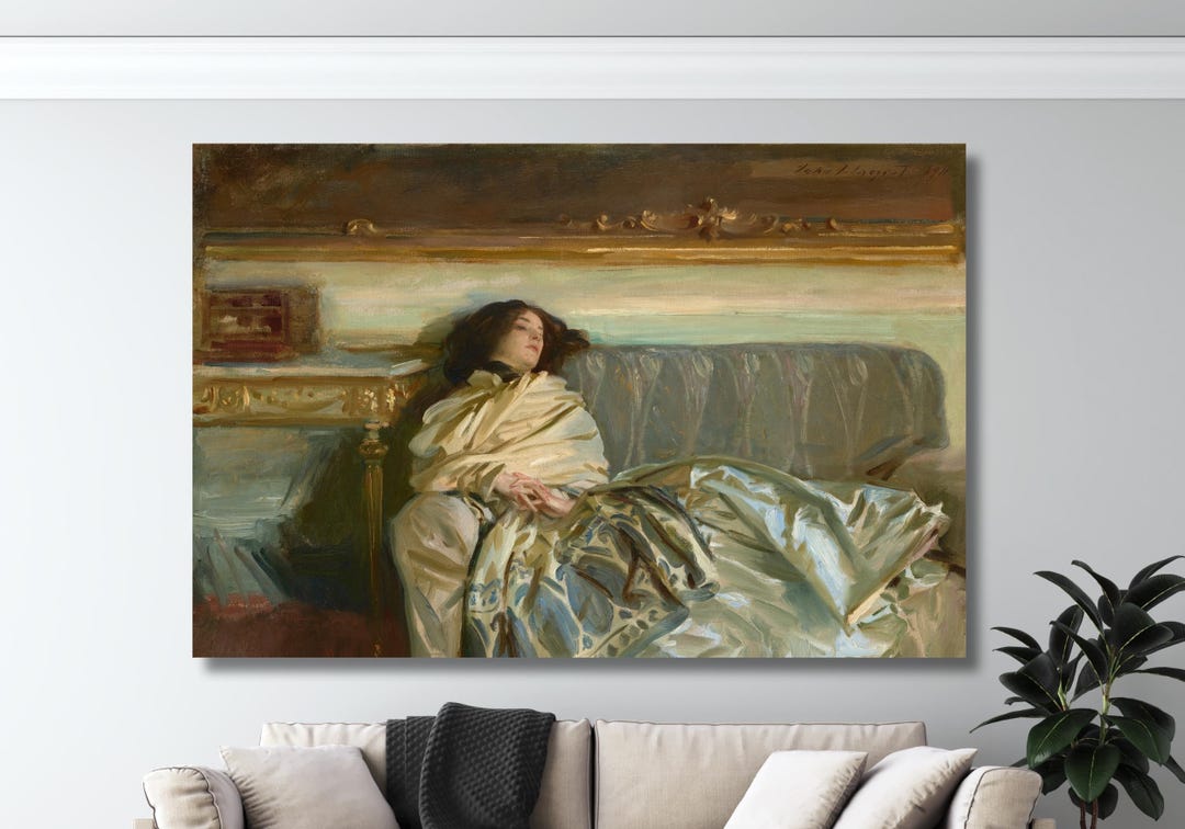 John Singer Nonchaloir (repose) Oil Painting, John Singer Beautiful ...