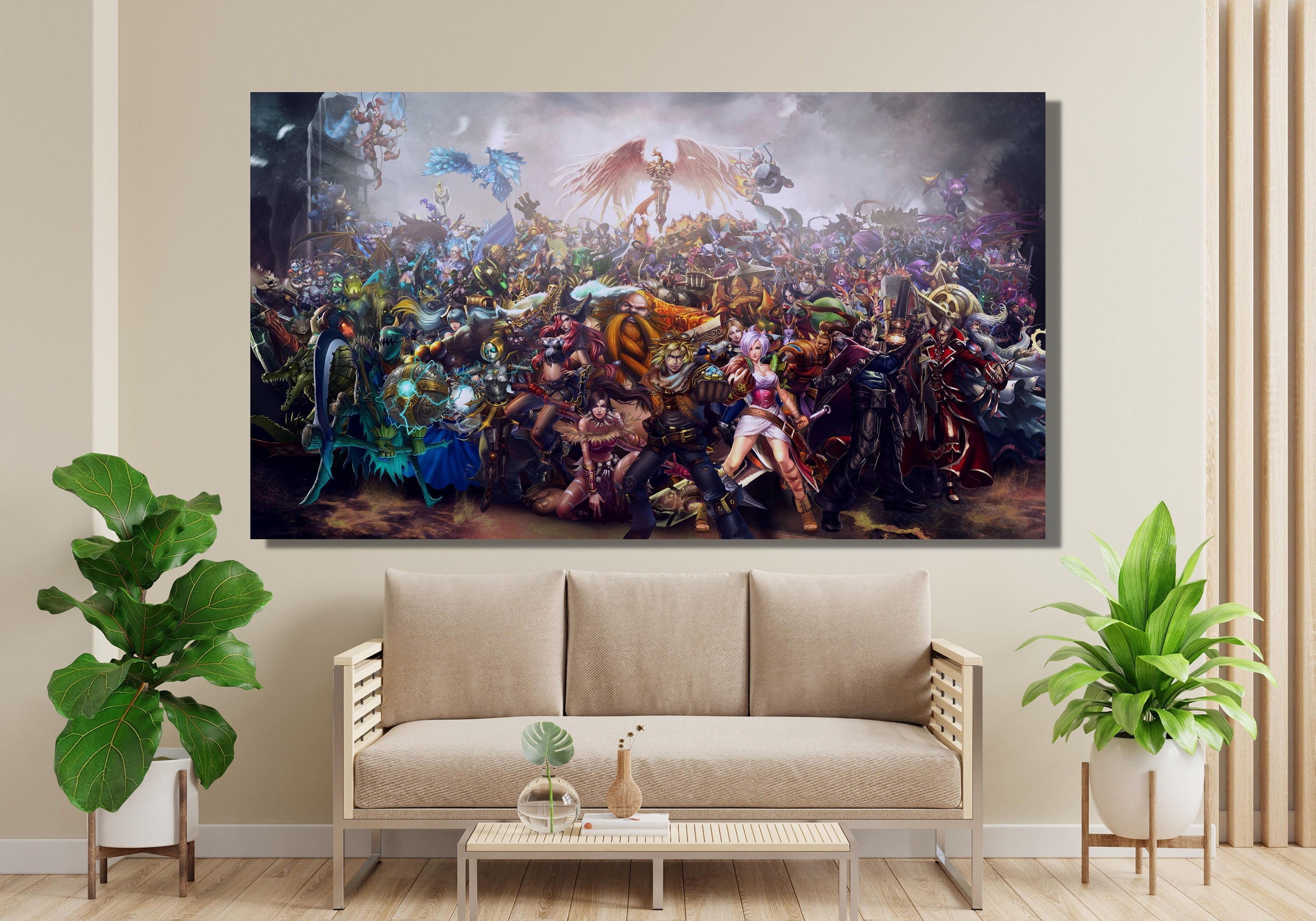 Lol All Heroes Poster Wall Art All Heroes Canvas Poster - Etsy