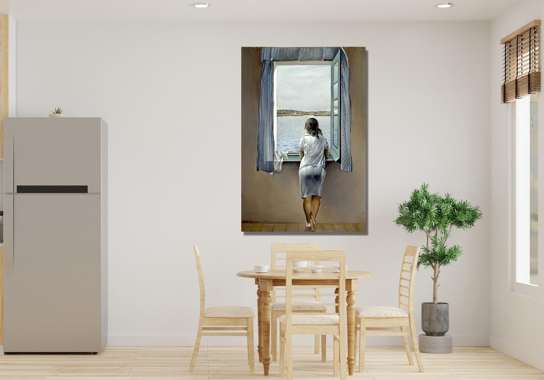 Salvador Dali Print, Woman at the Window Poster Art Artwork Melting ...