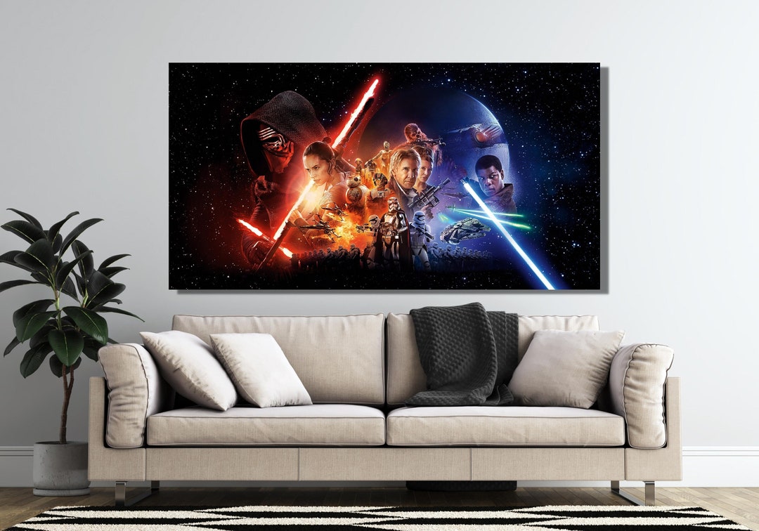 Starwars All Character Poster, Starwars Canvas Wall Art,star Wars ...