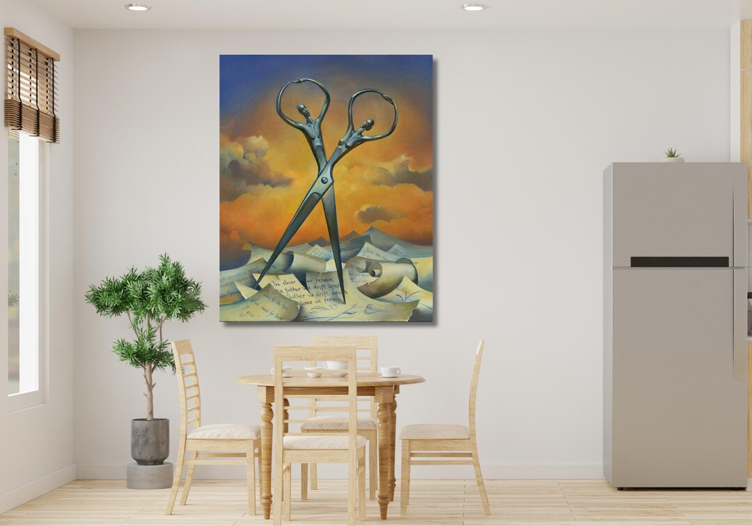 Vladimir Kush Scissors Painting Print, Vladimir Kush Exhibition Print ...