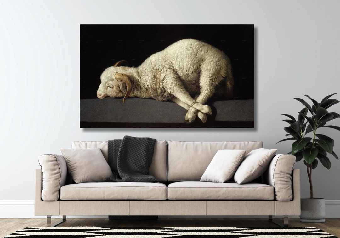 Francisco De Zurbaran Paintings, the Lamb of God Poster Art, Agnus Dei ...