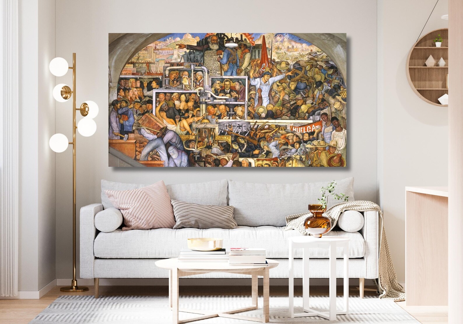 Diego Rivera Mexican Bricklayers Painting Poster, Diego Rivera ...