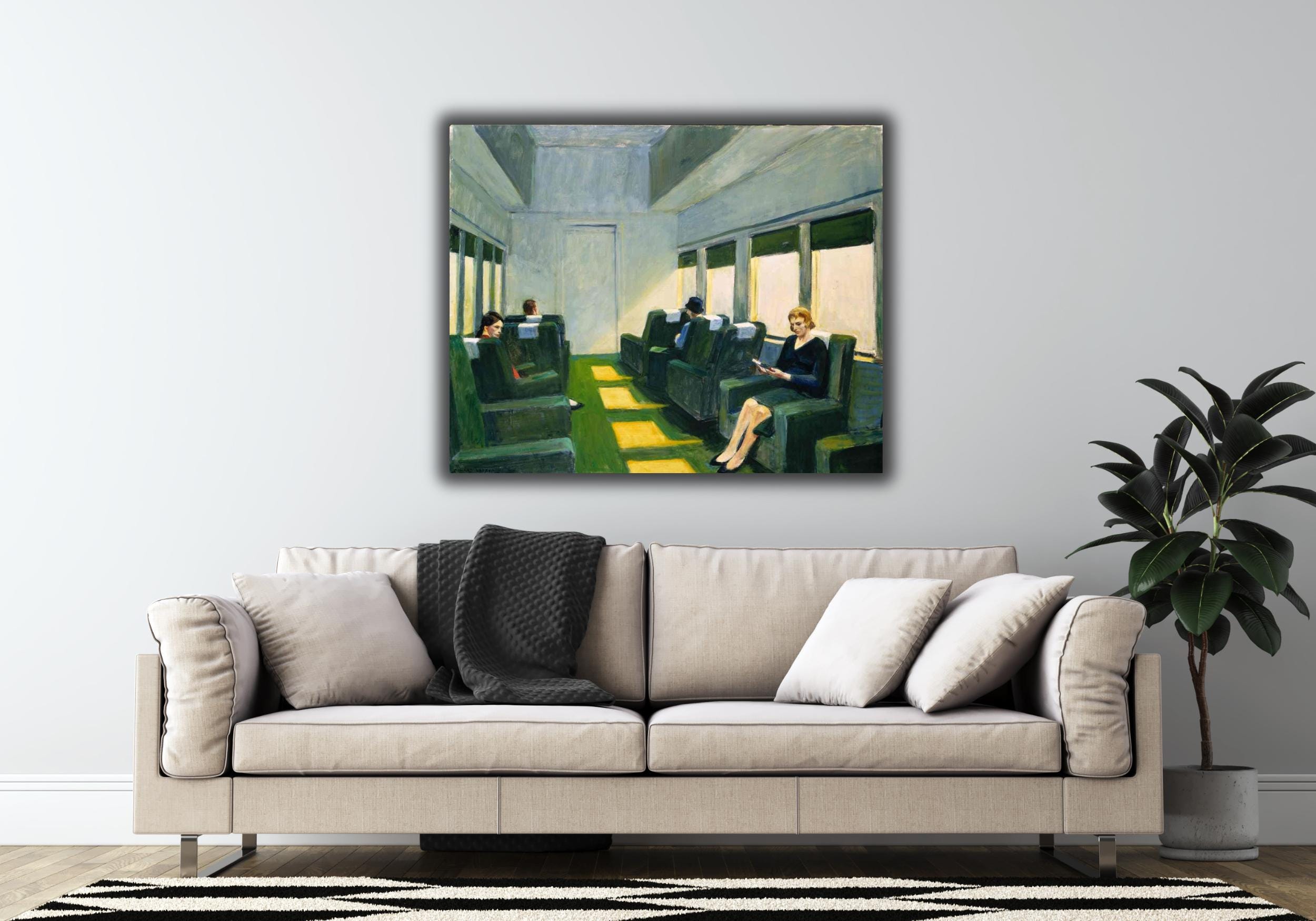 Edward Hopper Chair Car 1965 Oil Paintings Print, Edward Hopper Wall ...