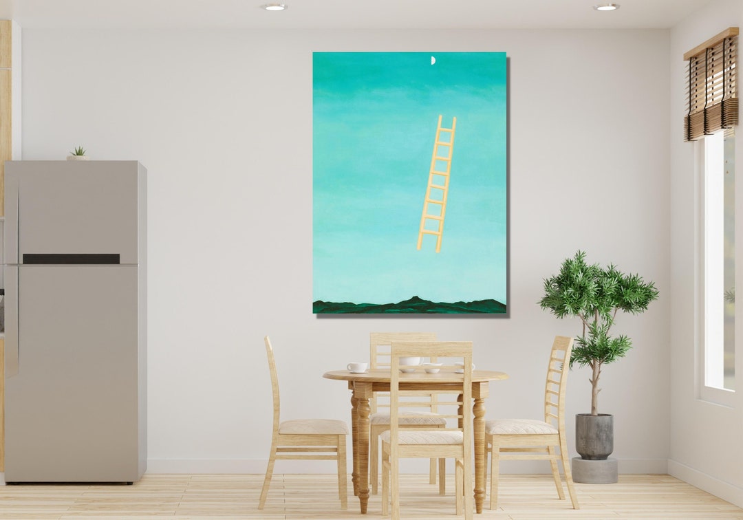 Georgia O'keeffe Poster Art, Georgia O'keeffe Ladder to the Moon Canvas ...