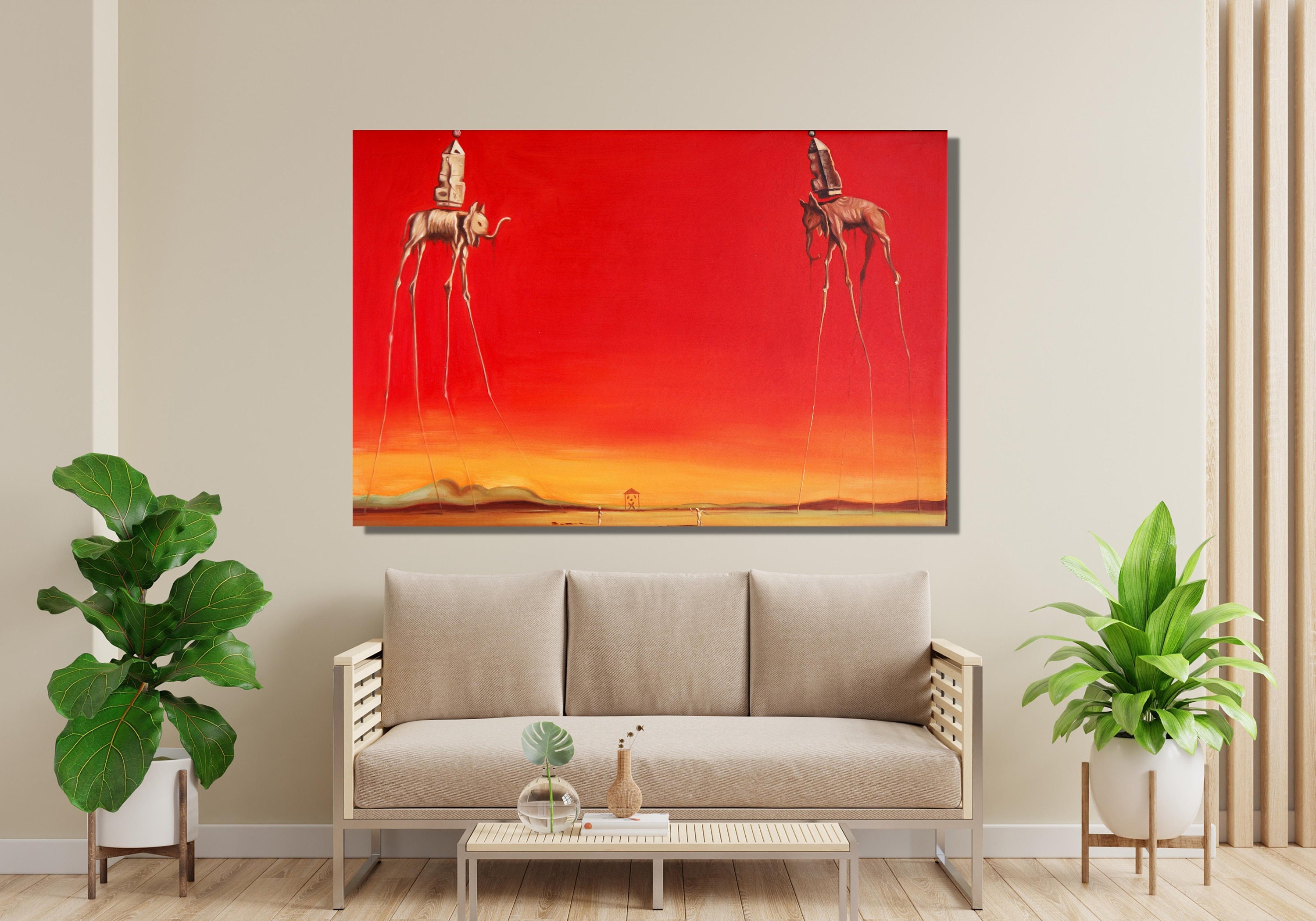 Salvador Dali Caravan Painting Poster Art Surrealist Print - Etsy