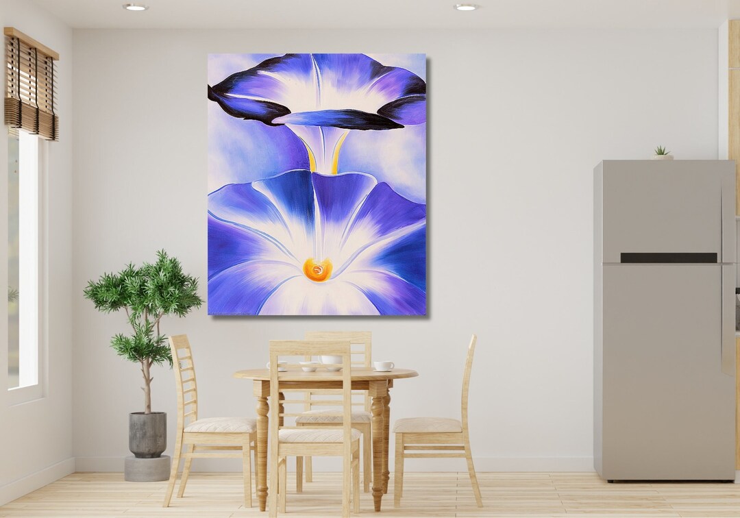 Georgia O'keeffe Blue Flowers Oil Paintings Art, Georgia O'keeffe ...