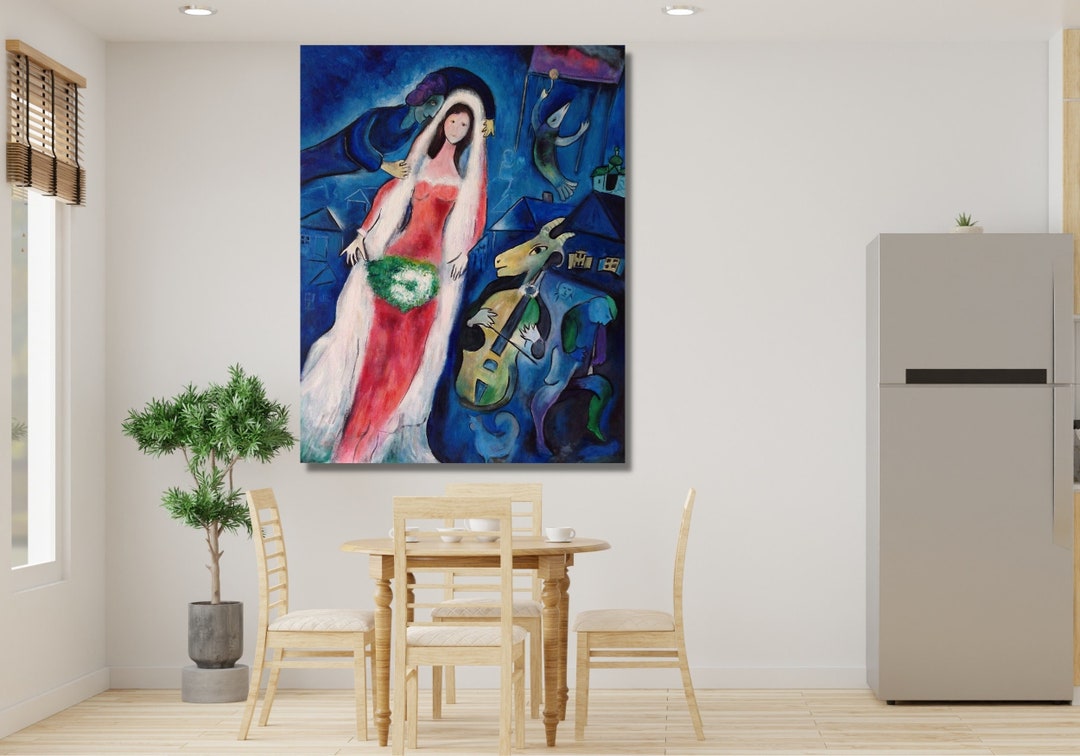 Marc Chagall Bride Poster, Marc Chagall Bride Canvas Wall Art, Marc ...