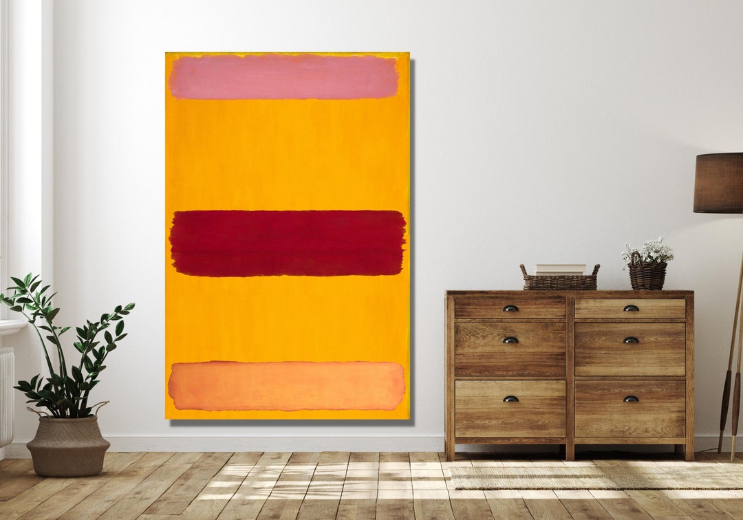 Mark Rothko Red and Yellow and Pink Oil Painting Print, Mark Rothko ...