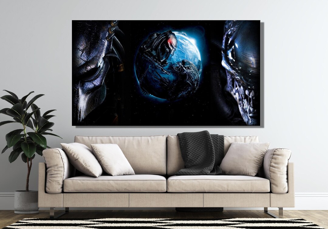 Alien Vs Predator Canvas Print , Alien Vs Predator Movie Poster , Alien ...