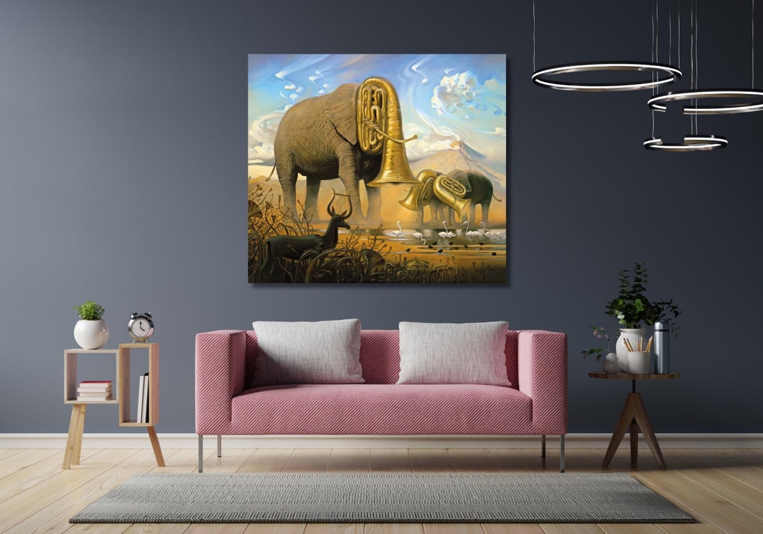 Vladimir Kush Abstract Elephant Painting Print, Vladimir Kush Artwork ...