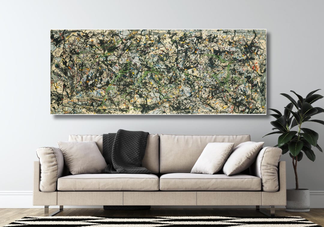 Jackson Pollock Mural by Oil Painting Print Poster, Jackson Pollock ...