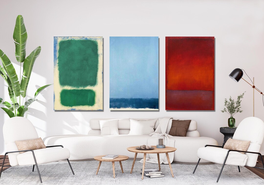 Set of 3 Rothko Painting Poster Print Wall Art, Mark Rothko Poster ...