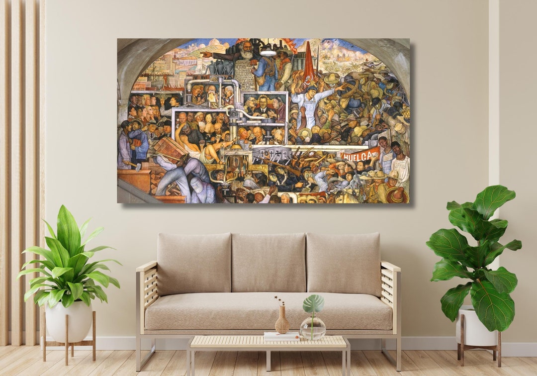 Diego Rivera Mexican Bricklayers Painting Poster, Diego Rivera ...