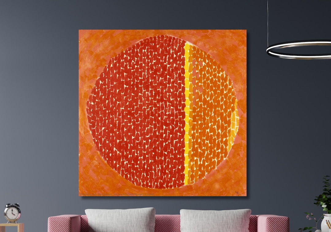 Snoopy Sees Earth Wrapped in Sunset by Alma Thomas Oil Painting Print ...