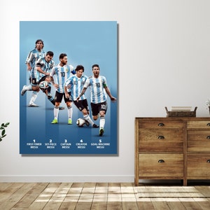 Lionel Messi World Cup 2022 Print Canvas Wall Art Poster Last Champion ...