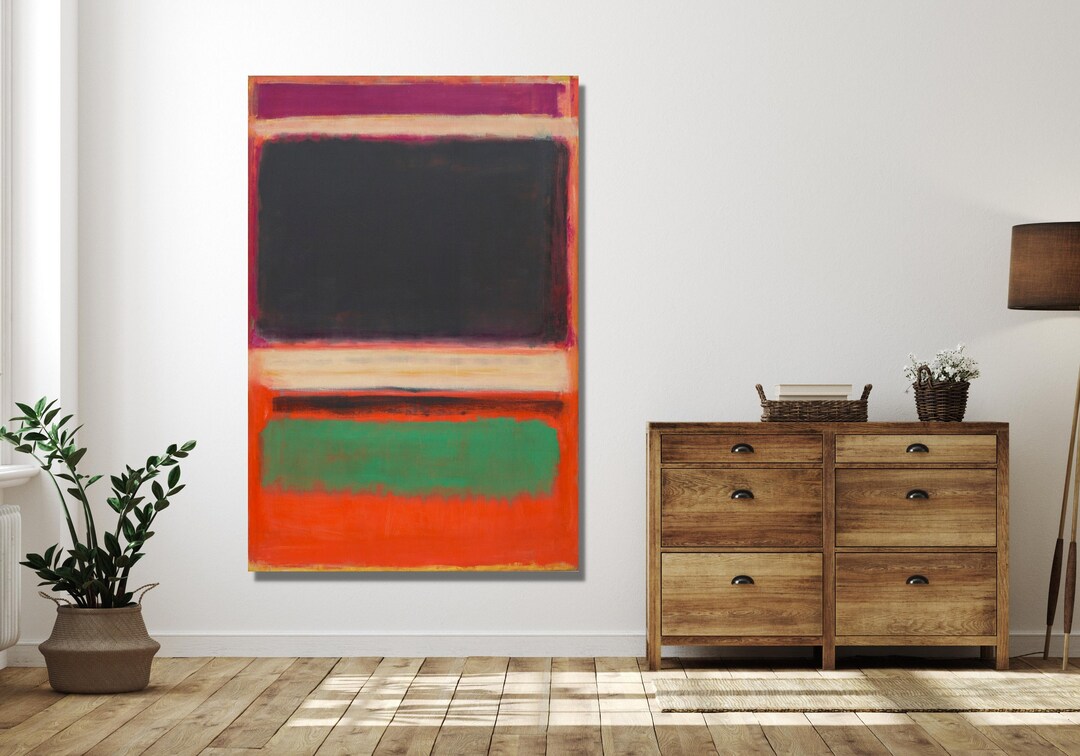 Mark Rothko Green and Black and Orange and Purple Print Reproduction ...