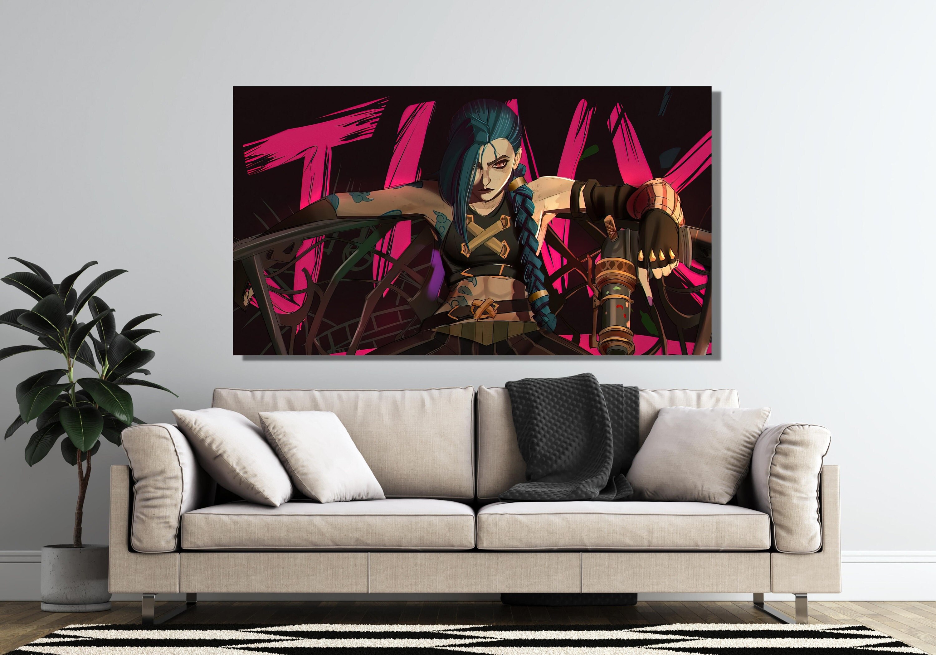 Jinx Poster Print, Arcane Jinx Poster, League of Legends Poster, Lol ...