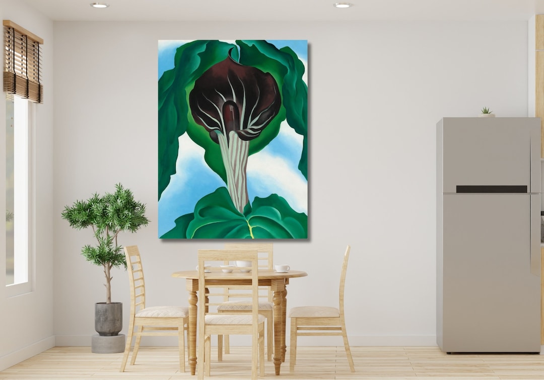 Georgia O'keeffe Green Flowers Paintings Poster, Georgia O'keefe Print ...
