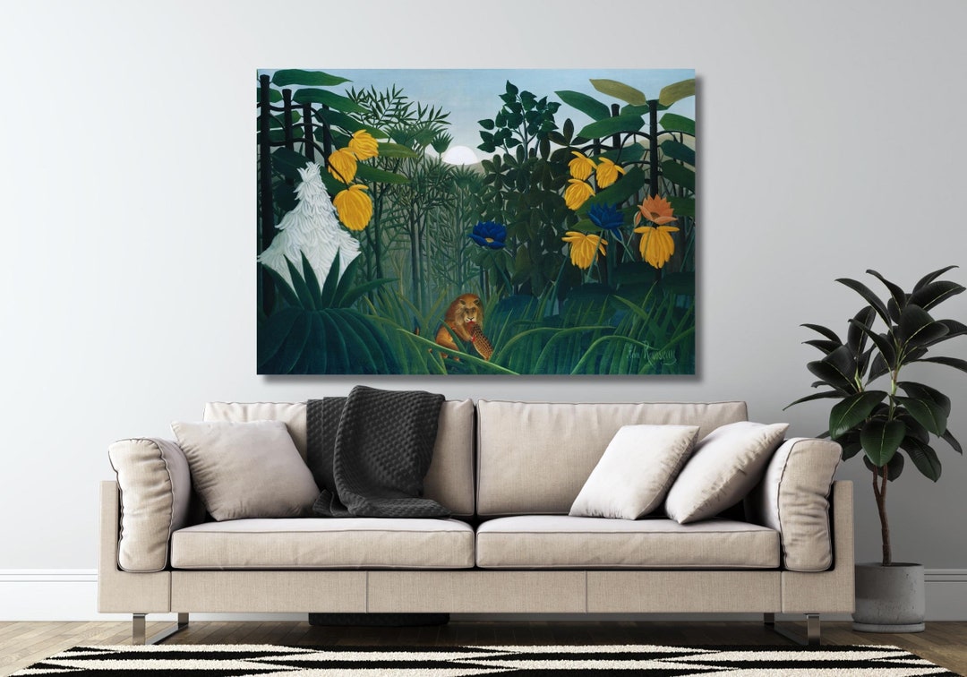 The Repast of the Lion 1907 by Henri Julien Félix Rousseau Painting ...