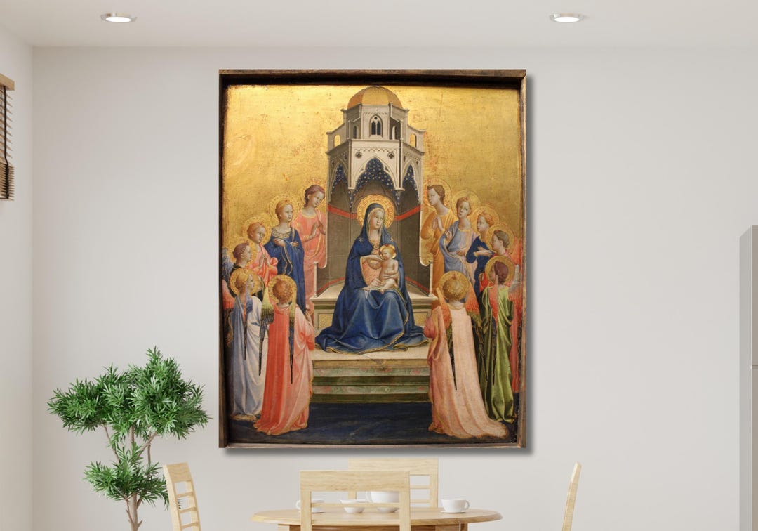 Virgin and Child Enthroned With Twelve Angels (madonna) by Fra Angelico ...