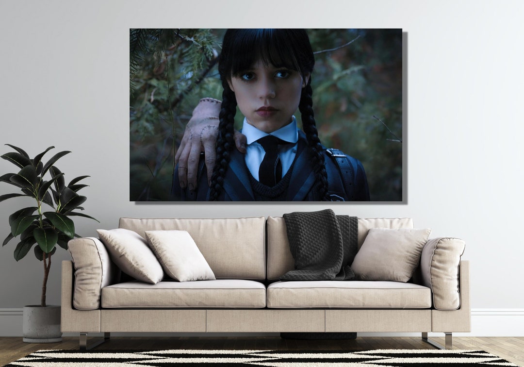 Wednesday Addams Poster, Wednesday Addams Canvas Wall Art, Jenna Ortega ...