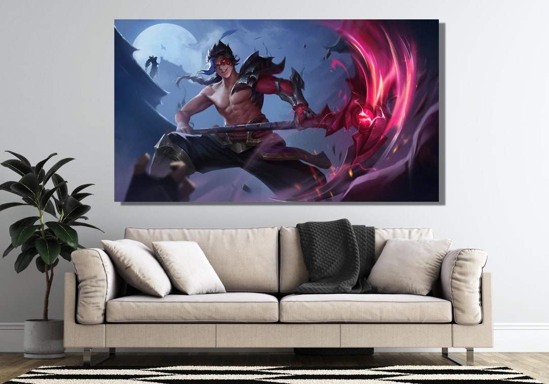 Kayn Poster Print, Kayn Canvas Wall Art Poster League of Legends Poster ...
