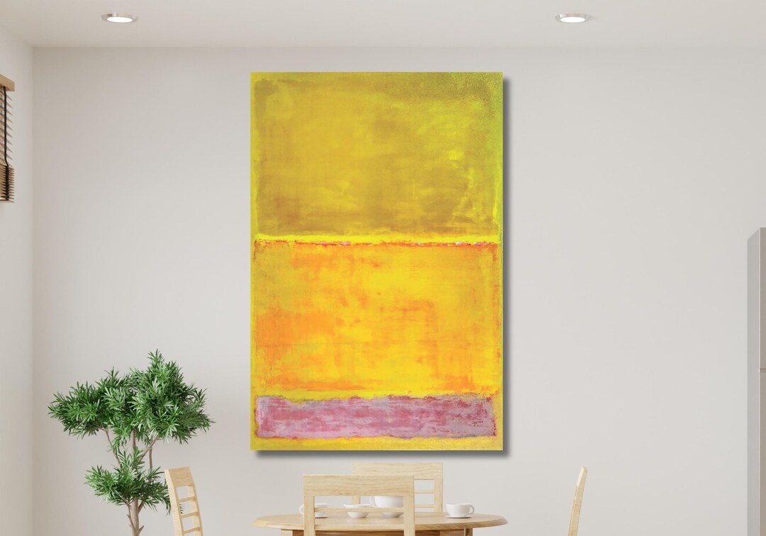 Mark Rothko Yellow Oil Painting Print Posters, Mark Rothko Reproduction ...