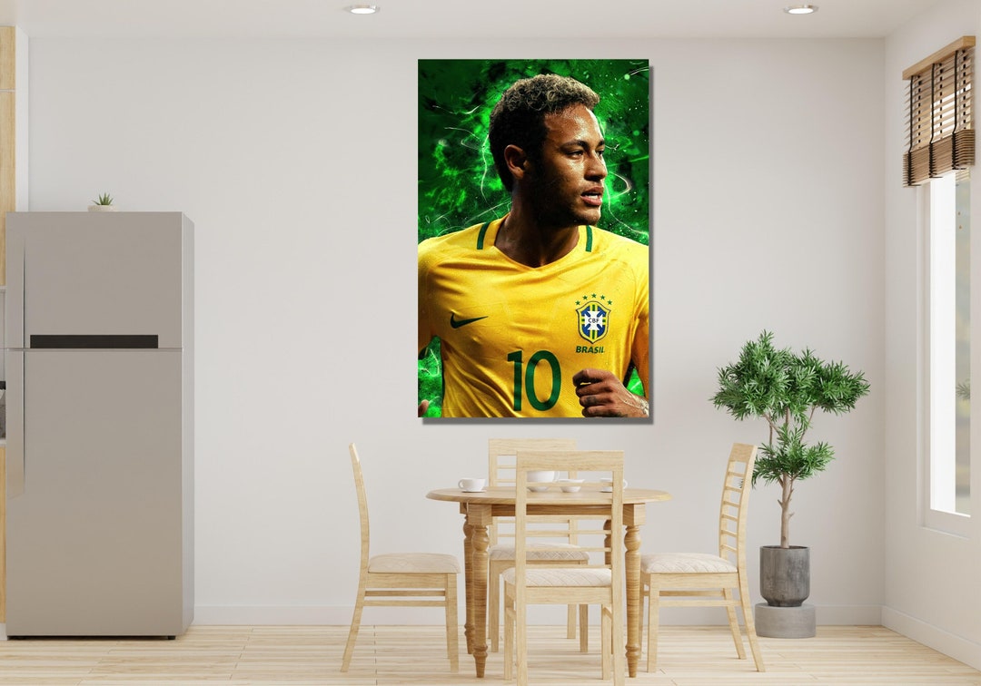 Neymar Jr Poster Wall Art, Neymar Print,neymar Canvas, Best Footballer ...