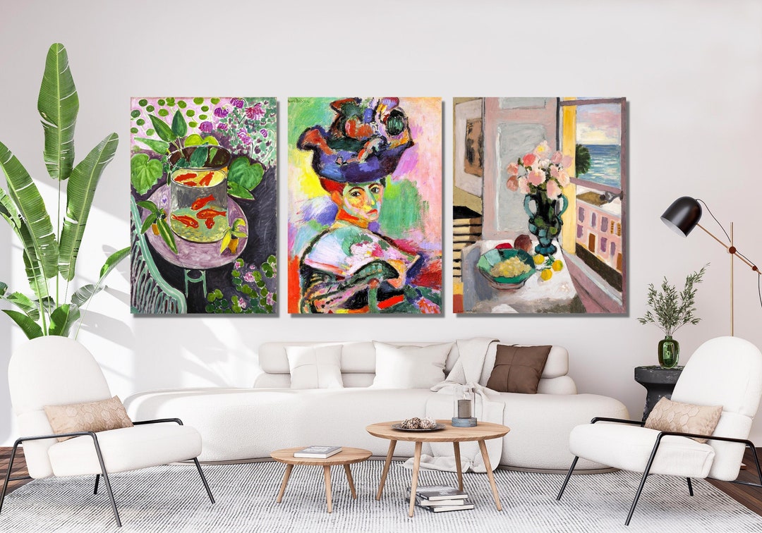 Set of 3 Henri Matisse Painting Canvas Poster Wall Art, Henri Matisse ...