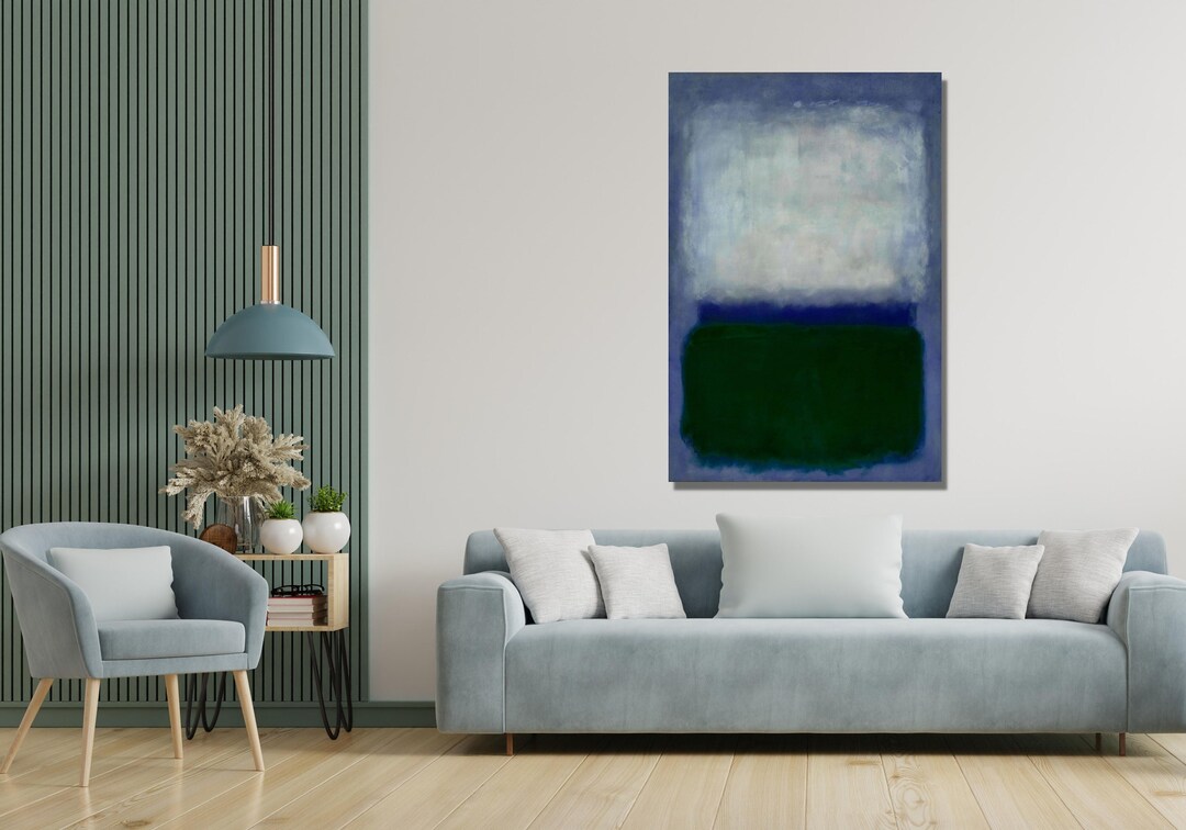 Mark Rothko Blue and White and Navy Blue Print Reproduction Rothko ...