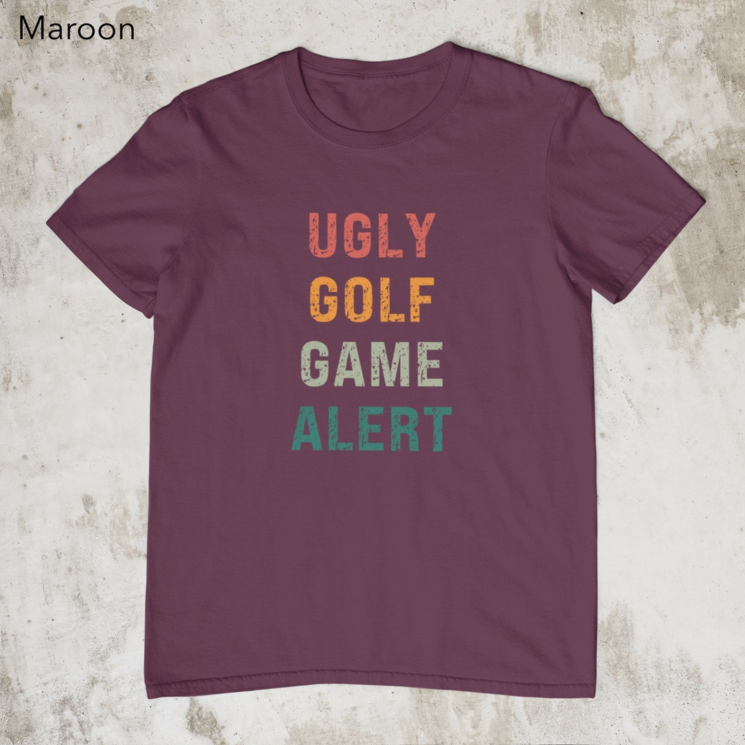 Funny Golf Shirt Fathers Day Gift Ugly Golf Game Alert Dad - Etsy
