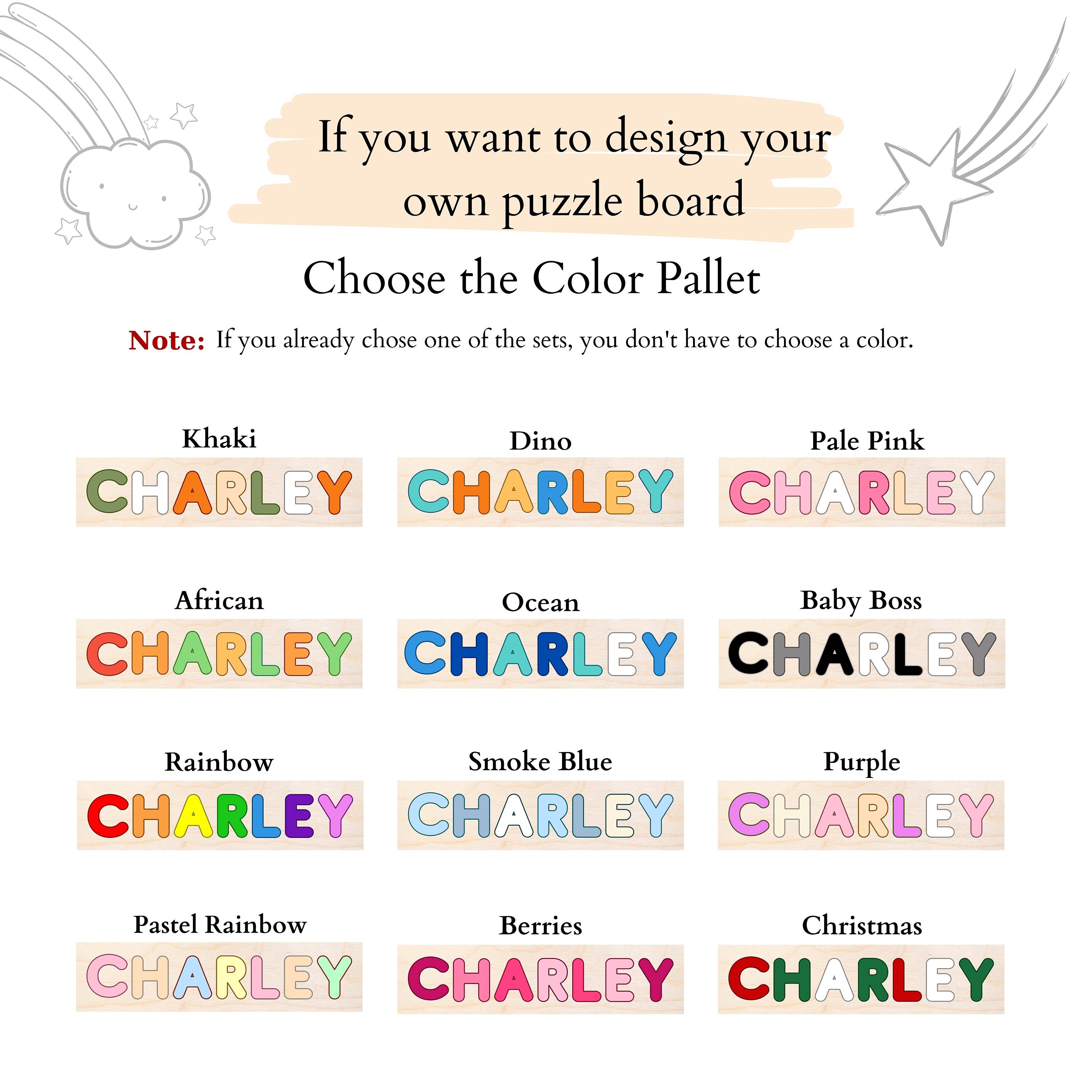 Custom Handmade Name Puzzle With Animals, Personalized Birthday Gift ...