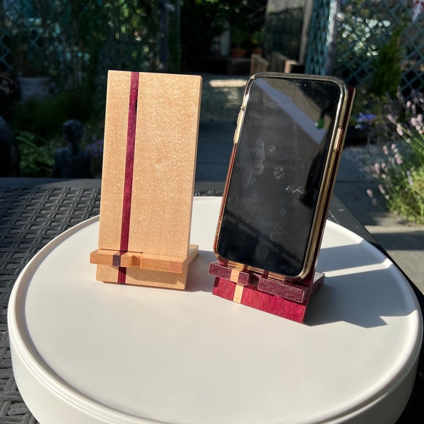 Wooden Phone Stand - Etsy UK