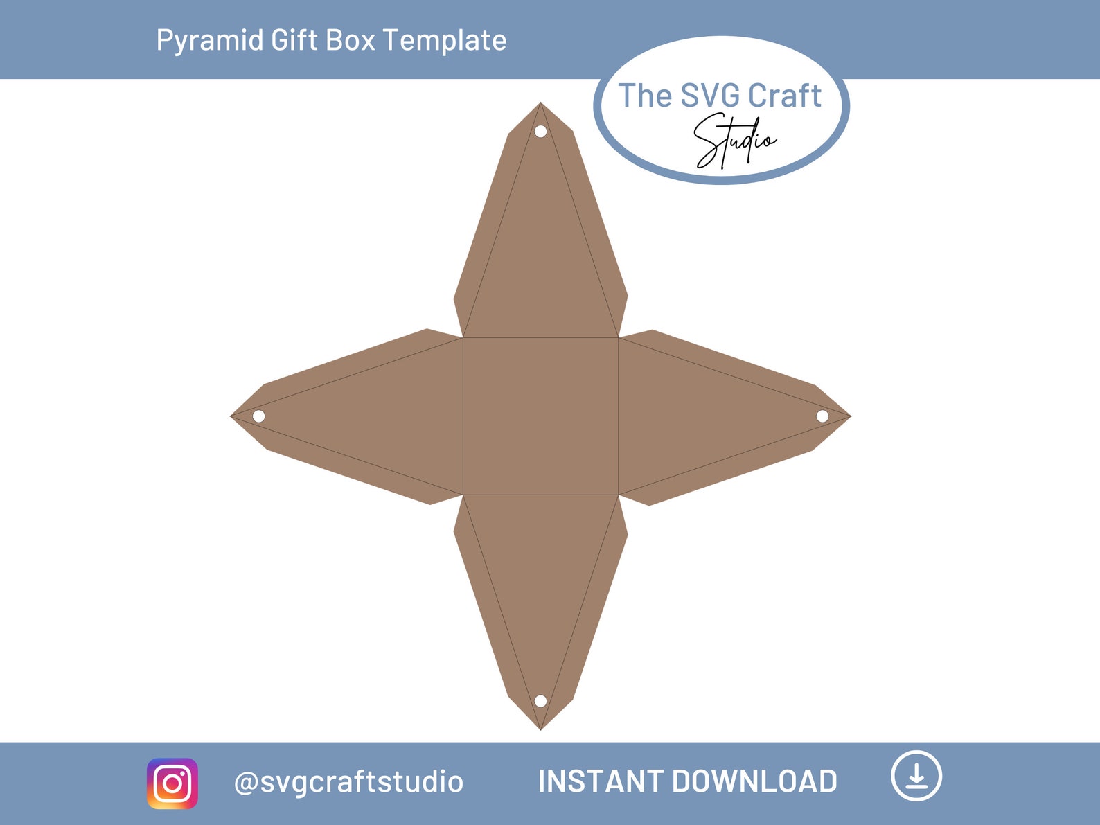 Pyramid Gift Box Template Wedding Favor & Candy Box Template Favor Box ...