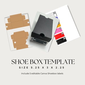 Shoe Box Template | Mini Shoe Box | Shoe Box Label Svg | Cricut Cut ...
