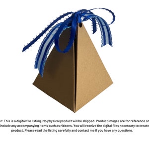 Pyramid Gift Box Template | Wedding Favor & Candy Box | Template Favor ...