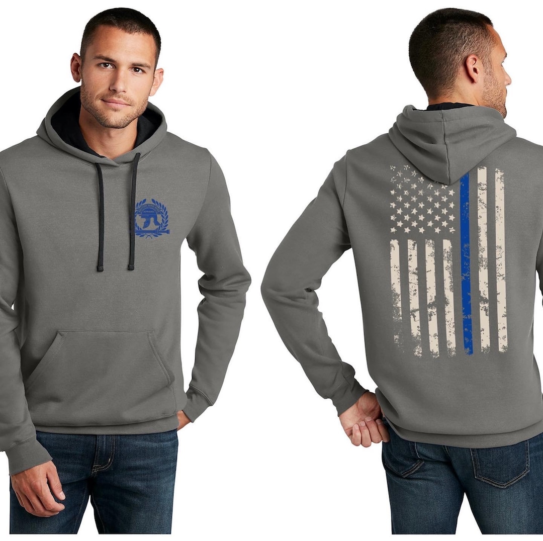 Sector Nine-nine Apparel Thin Blue Line Hoodie - Etsy